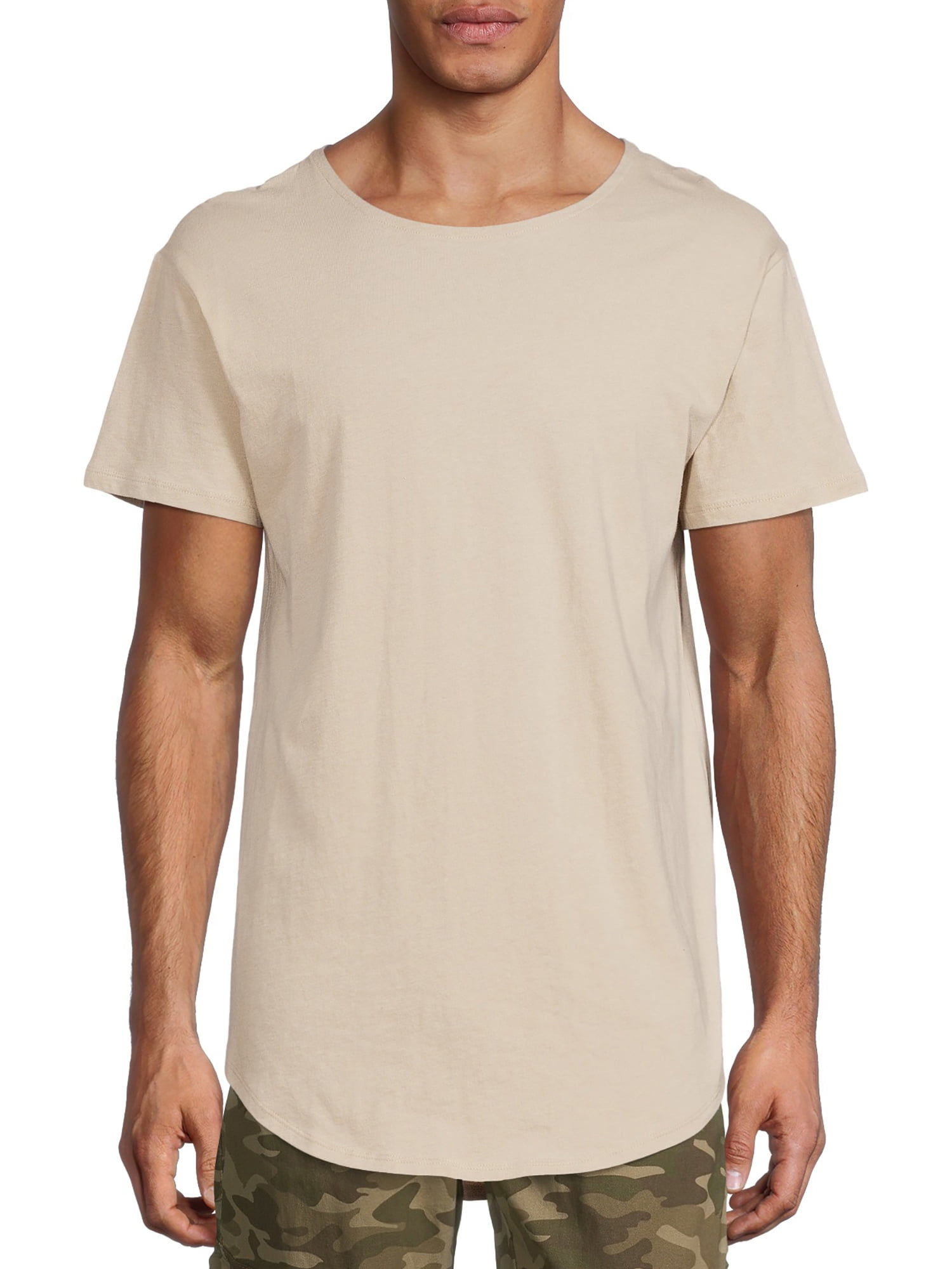 No Boundaries Young Men's Elongated T-Shirt - Walmart.com