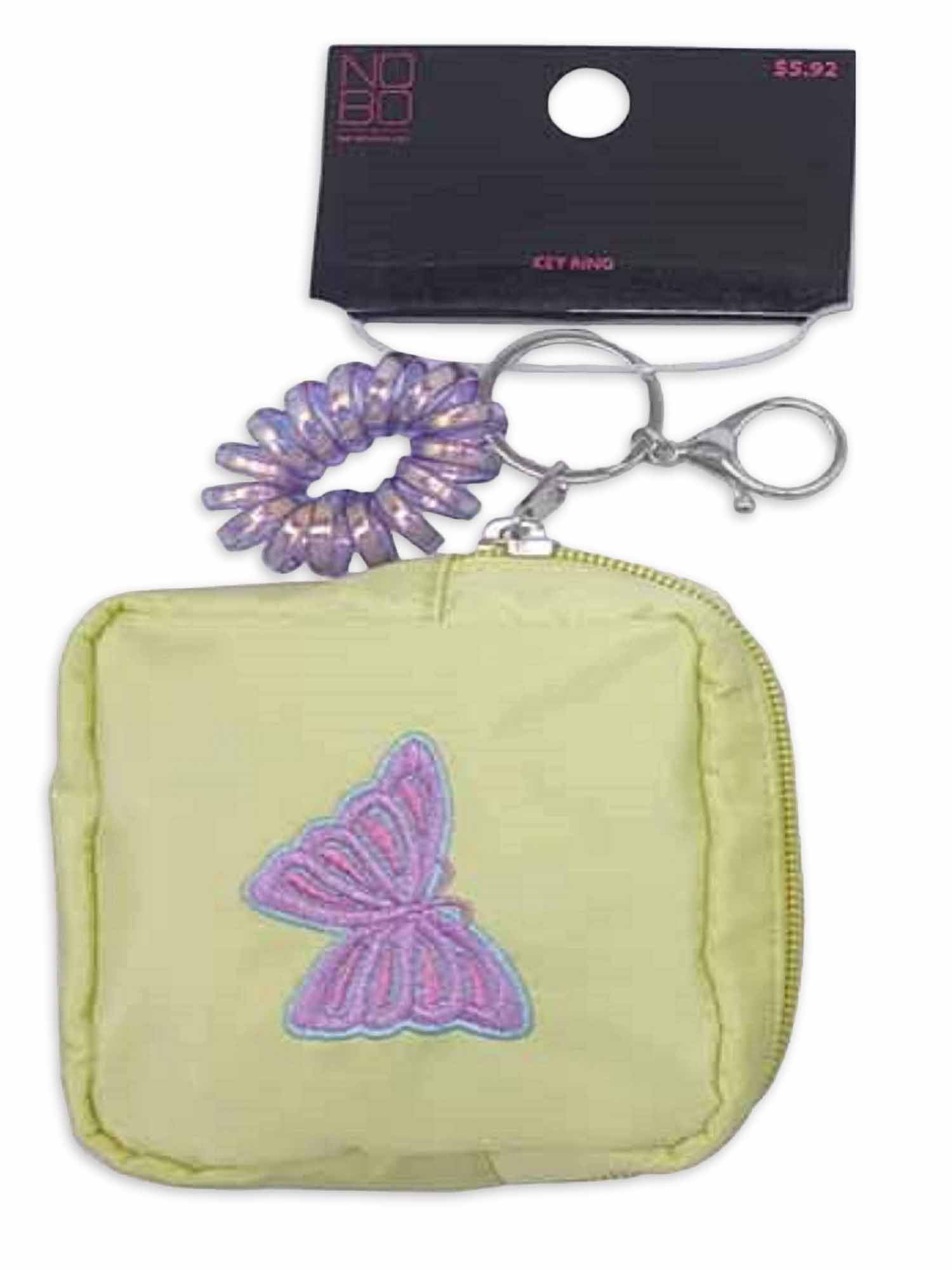 No Boundaries Zippered Pouch with Wrist Coil, Keyring and Clip ...