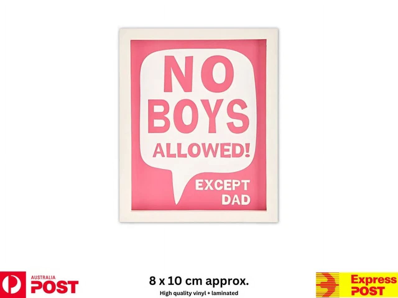 No Boys Allowed Except Dad Girl Daughter Sister Sticker Phone Decal ...