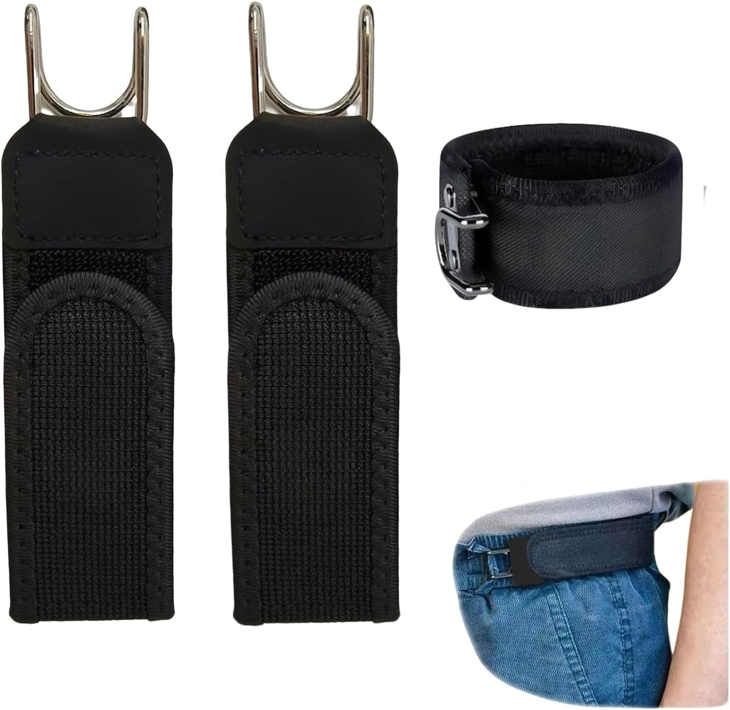 No Buckle Belts for Men, Metal Hook Elastic Belt, Unisex Buckle-Less ...