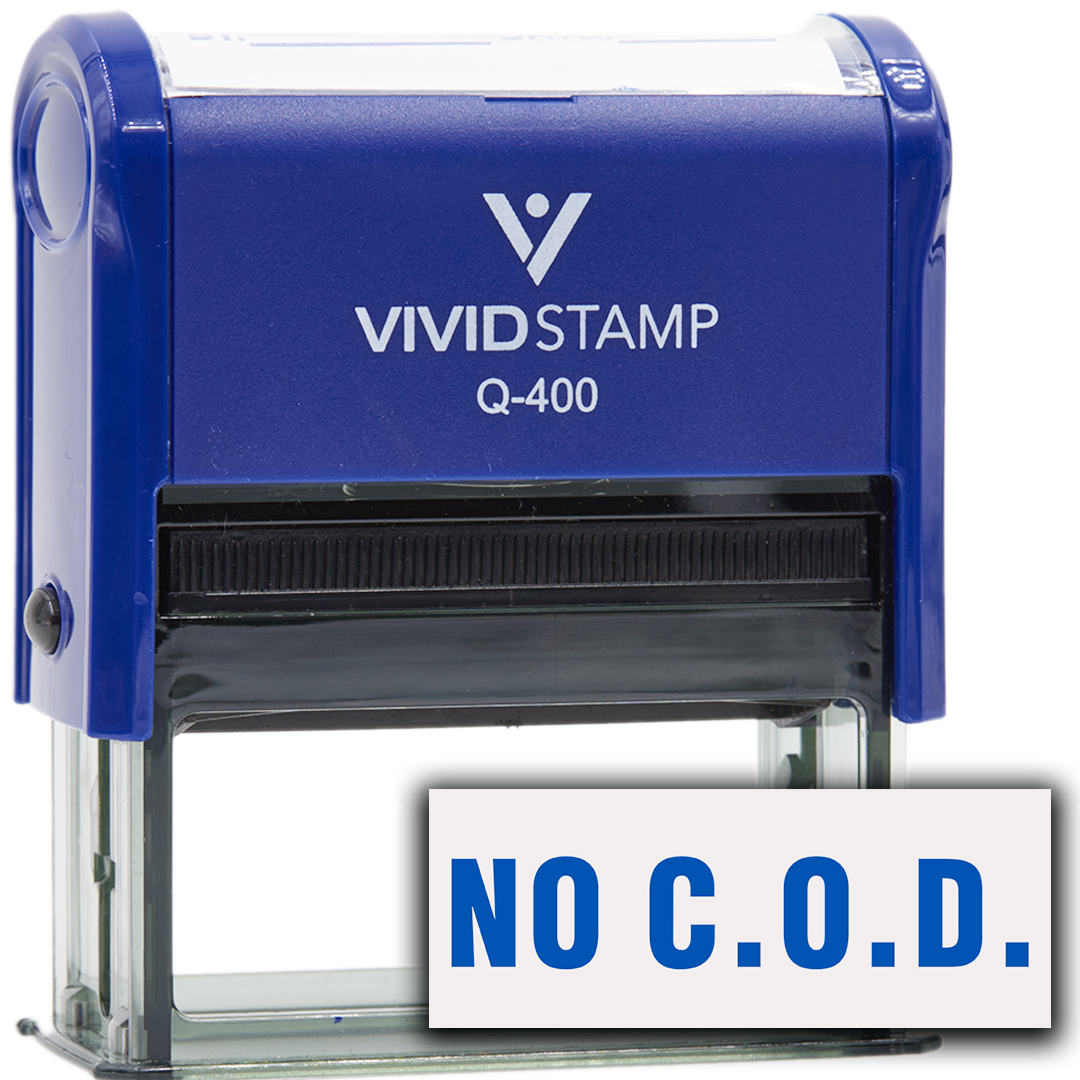 No C.O.D. Self-Inking Office Rubber Stamp (Blue Ink) - Q-400 - Walmart.com