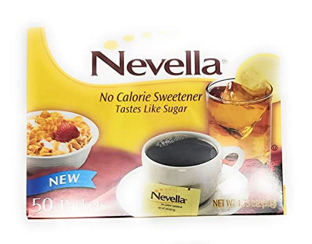 No Calorie Sweetener - Tastes Like Sugar, 50 packets,(Nevella ...