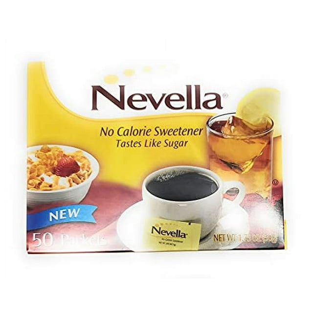 No Calorie Sweetener - Tastes Like Sugar, 50 packets,(Nevella ...