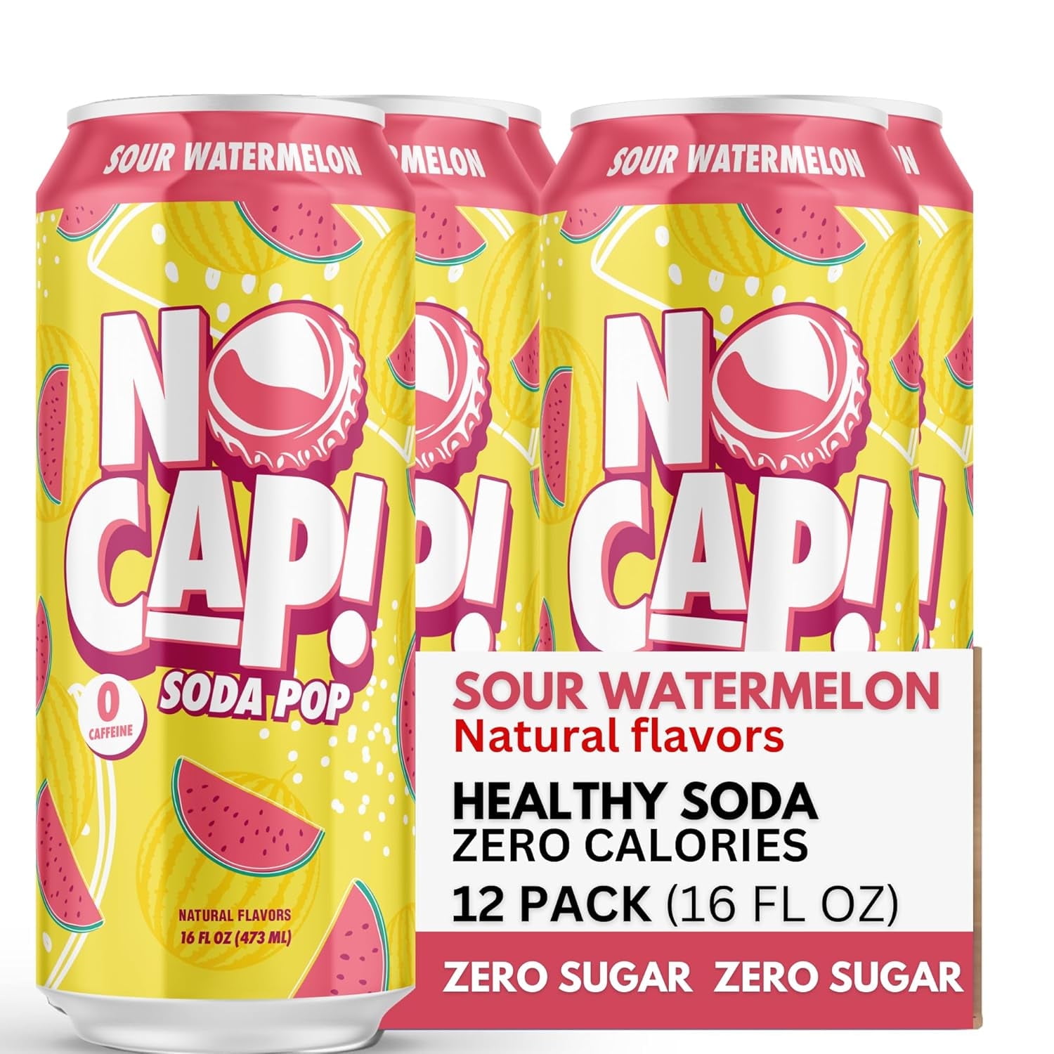 No Cap! Healthy Soda Drinks For Kids, Teenagers & Adults, Zero Sugar ...