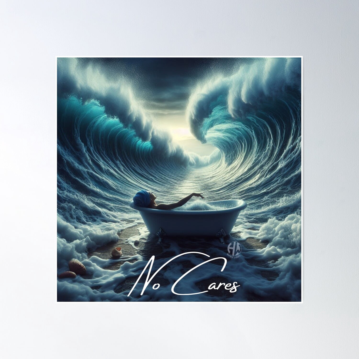 No Cares Poster Wall Art, Modern Wall Decor, 30x30 UNFRAMED - Walmart.com