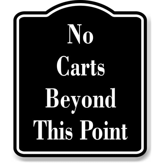 No Carts Beyond This Point Golf Course BLACK Aluminum Composite Sign ...