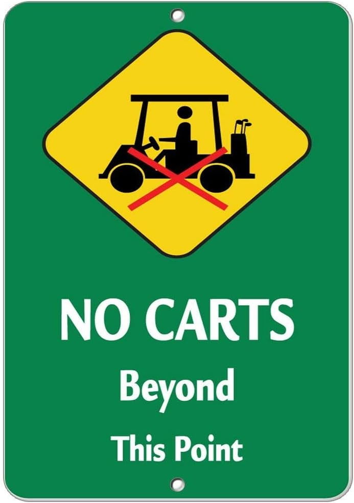 No Carts Beyond This Point Style Activity Sign Golf Sign Metal Sign 8 ...