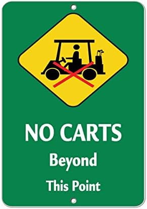 No Carts Beyond This Point Style Activity Sign Golf Sign Metal Sign 8 ...
