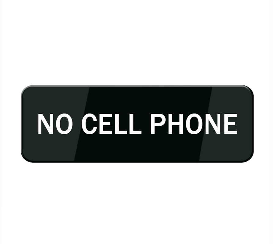 No Cell Phone Sign,Acrylic Sign Safety Informative Sign With Symbols ...