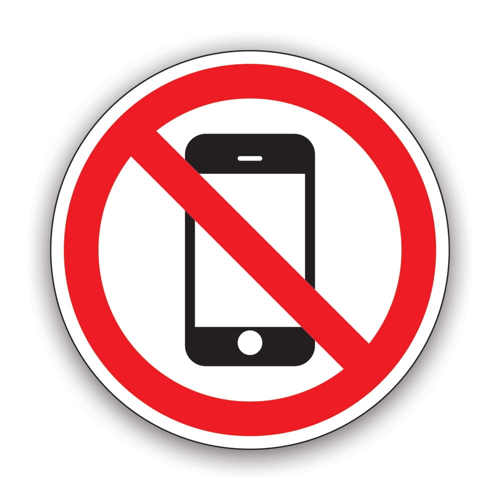 No Cell Phone Zone Sticker Decal - Self Adhesive Vinyl - Weatherproof ...