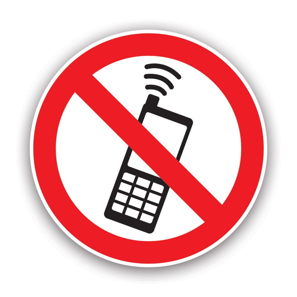 No Cell Phone Zone Sticker Decal - Self Adhesive Vinyl - Weatherproof ...