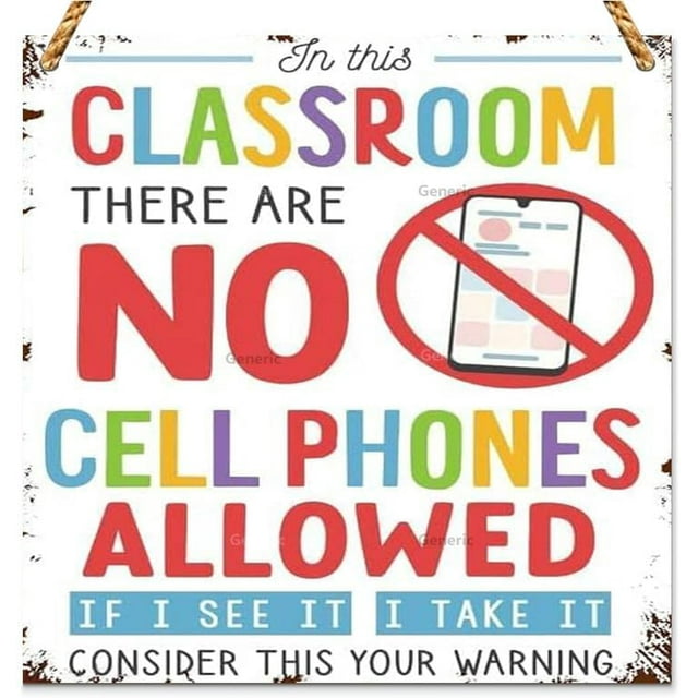 No Cellphones Allowed Sign School Classroom Decor, Classroom Management ...