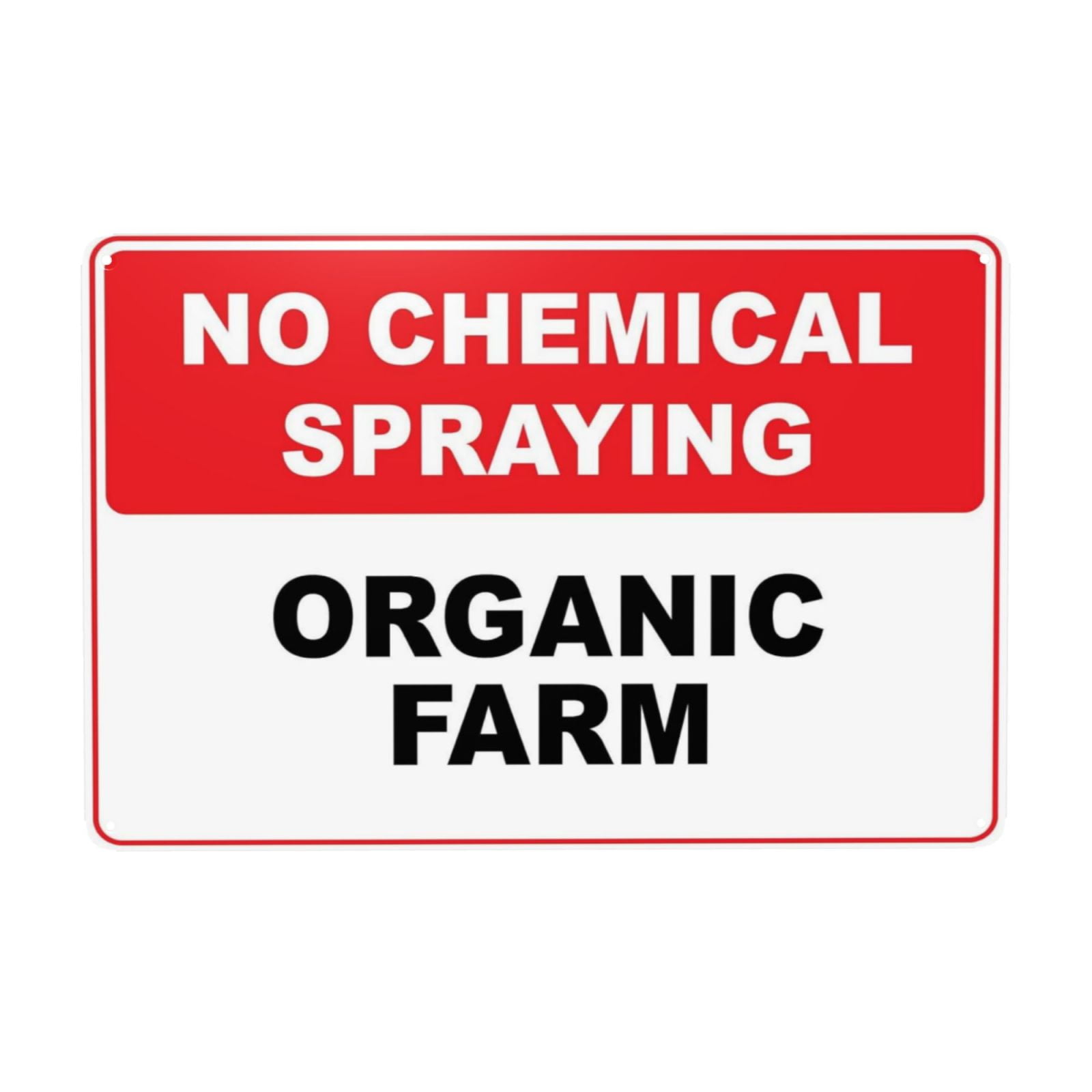 No Chemical Spraying Organic Farm Tin Sign Warning Metal Sign Vintage ...