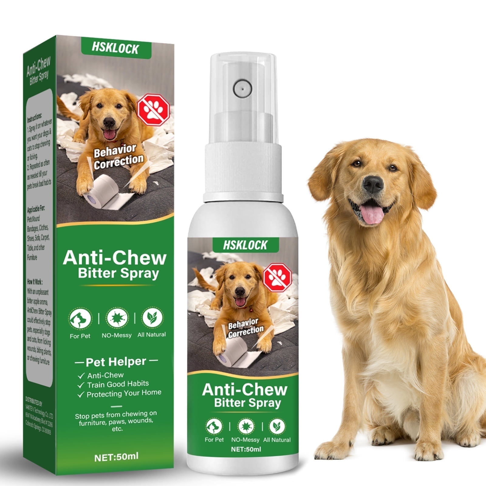 No Chew Spray for Dogs, Bitter Apple Spray for Dogs, Anti-Chew Bitter ...