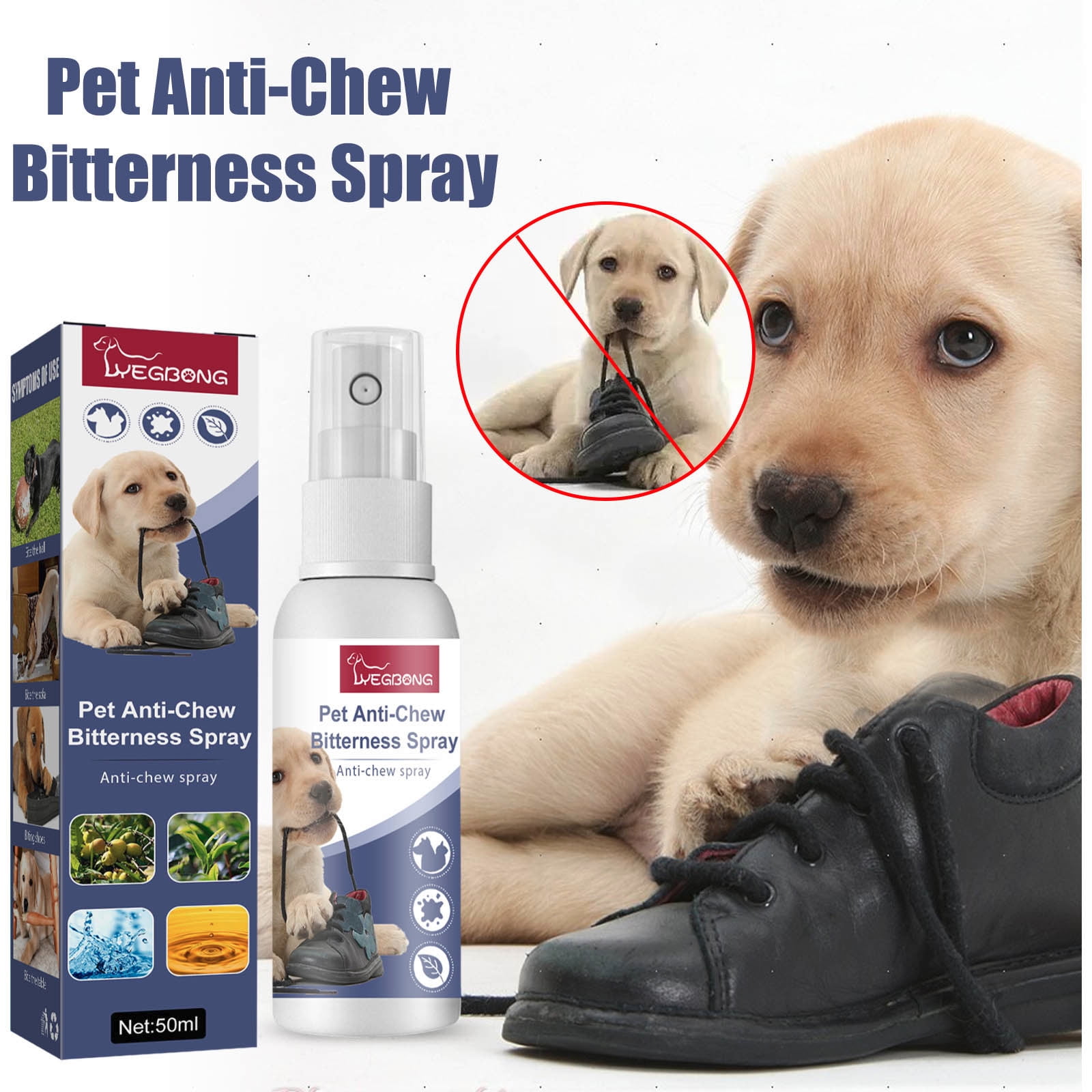 No Chew Spray for Puppies,Dog Training and Behavior Aids,Pet Deterrent ...