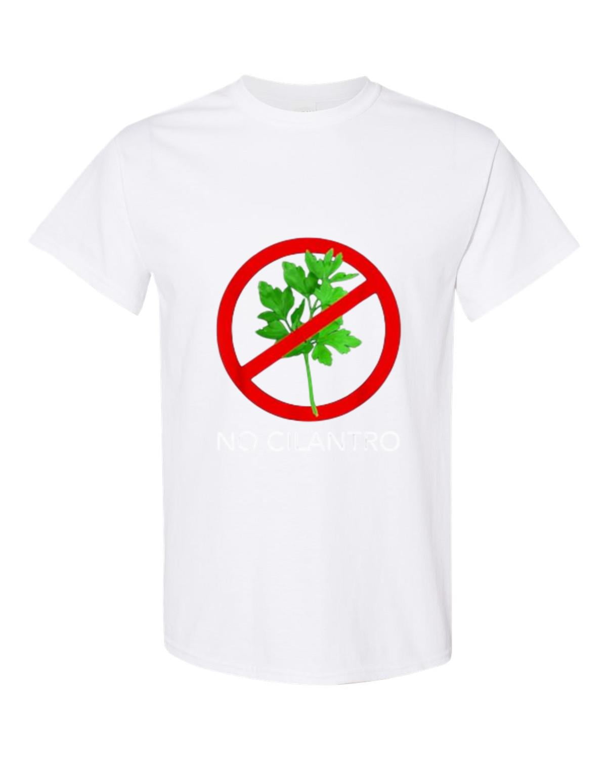 No Cilantro Coriander Funny Herb Dislike Bold Food Humor Meme T-Shirt ...