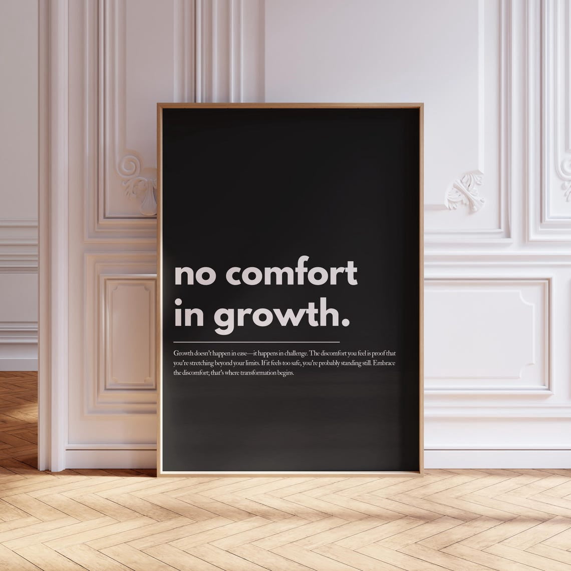No Comfort No Growth Quote Wall Art, Unframed Paper Print Size 16x24 ...