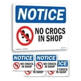 No Crocs In Shop OSHA Notice Rigid Plastic Sign 18 Inch x 12 Inch - 5 ...