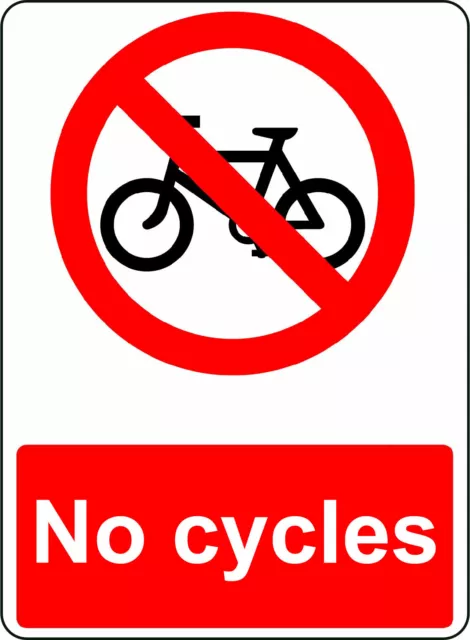 No Cycles Osha Decal Safety Sign Sticker Usa Made Phone Decal Water ...