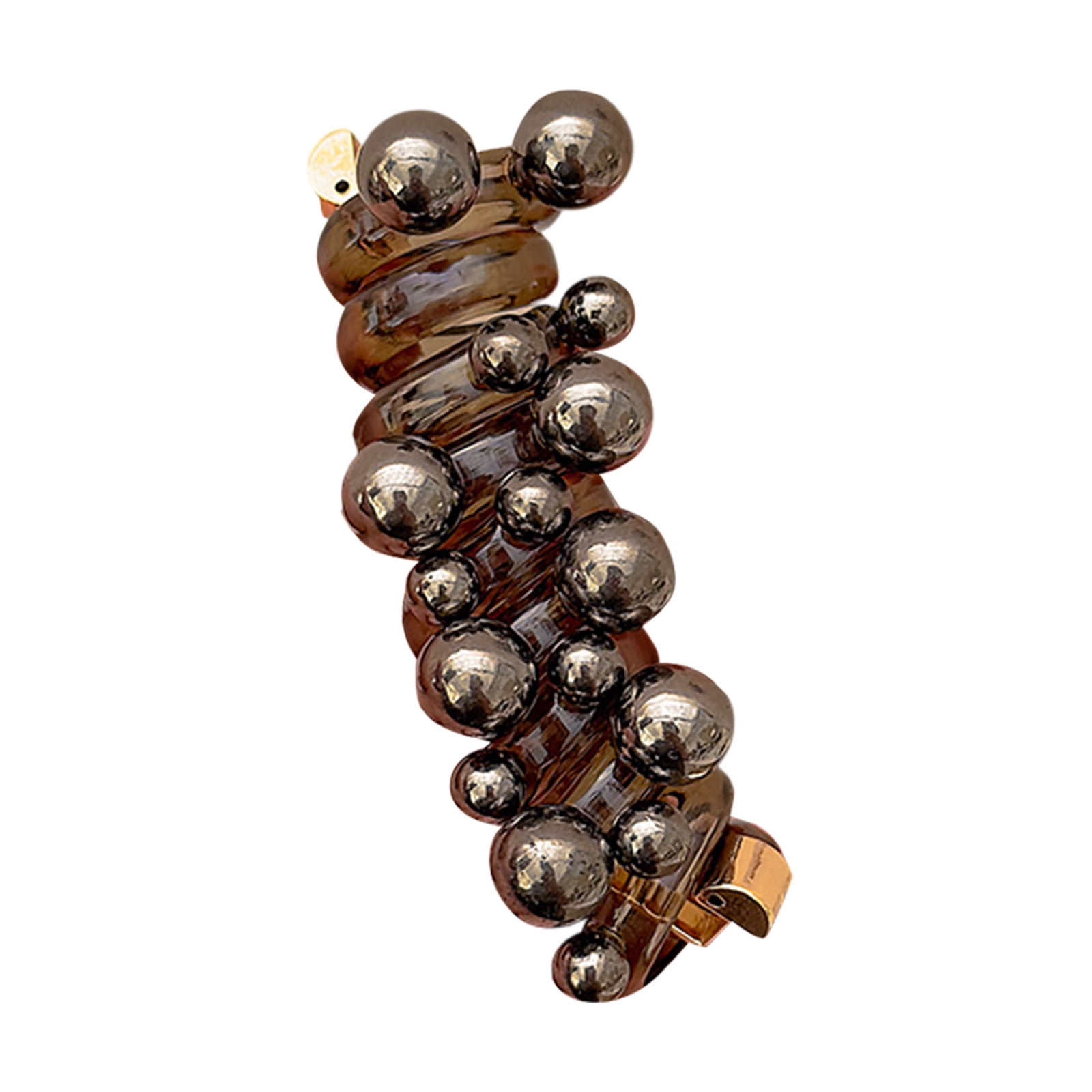 No Damage Soft Elastic Spiral Hair Ties Pearl Braided Telephone Wire ...