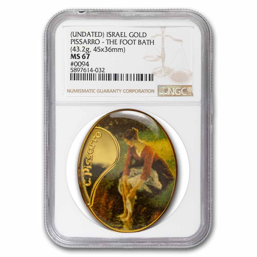 No Date Israel Gold Medal Pissarro The Foot Bath MS-67 NGC - Walmart.com