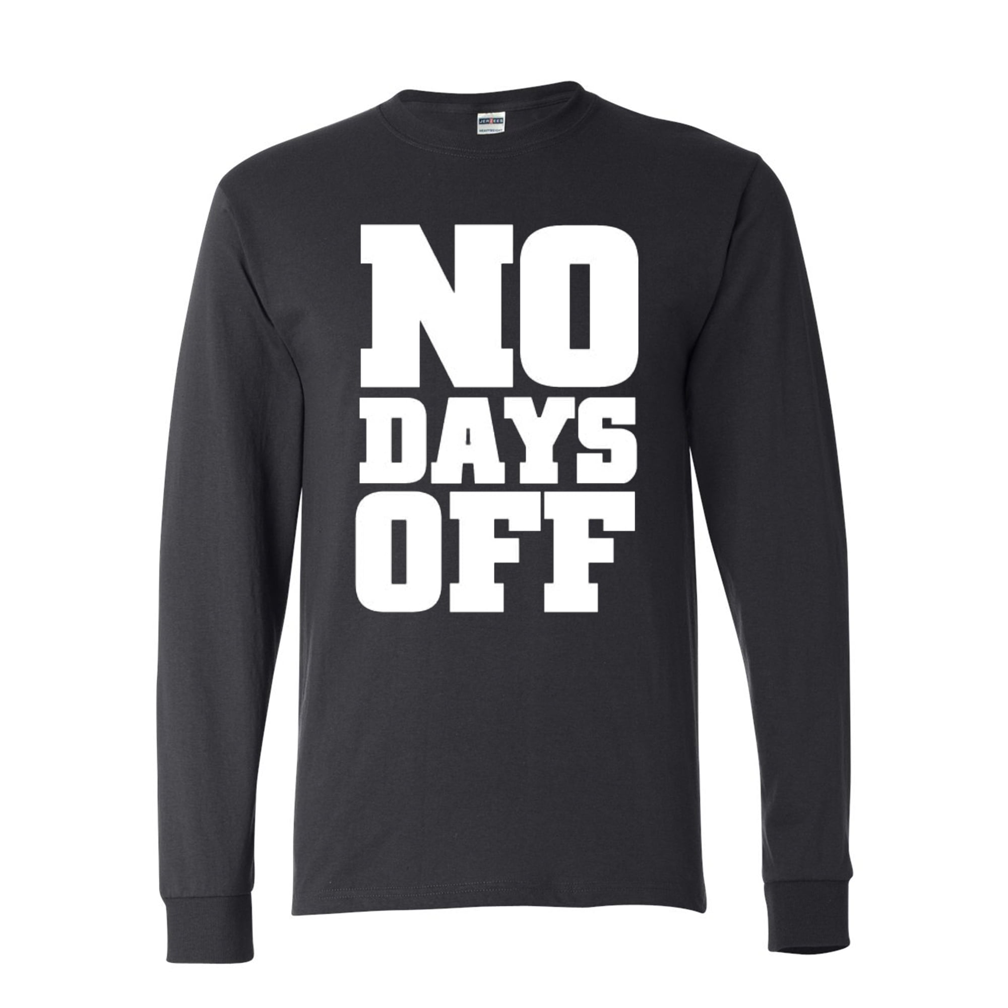 No Days Off Funny Graphic Mens Long Sleeves, Charcoal, Large - Walmart.com