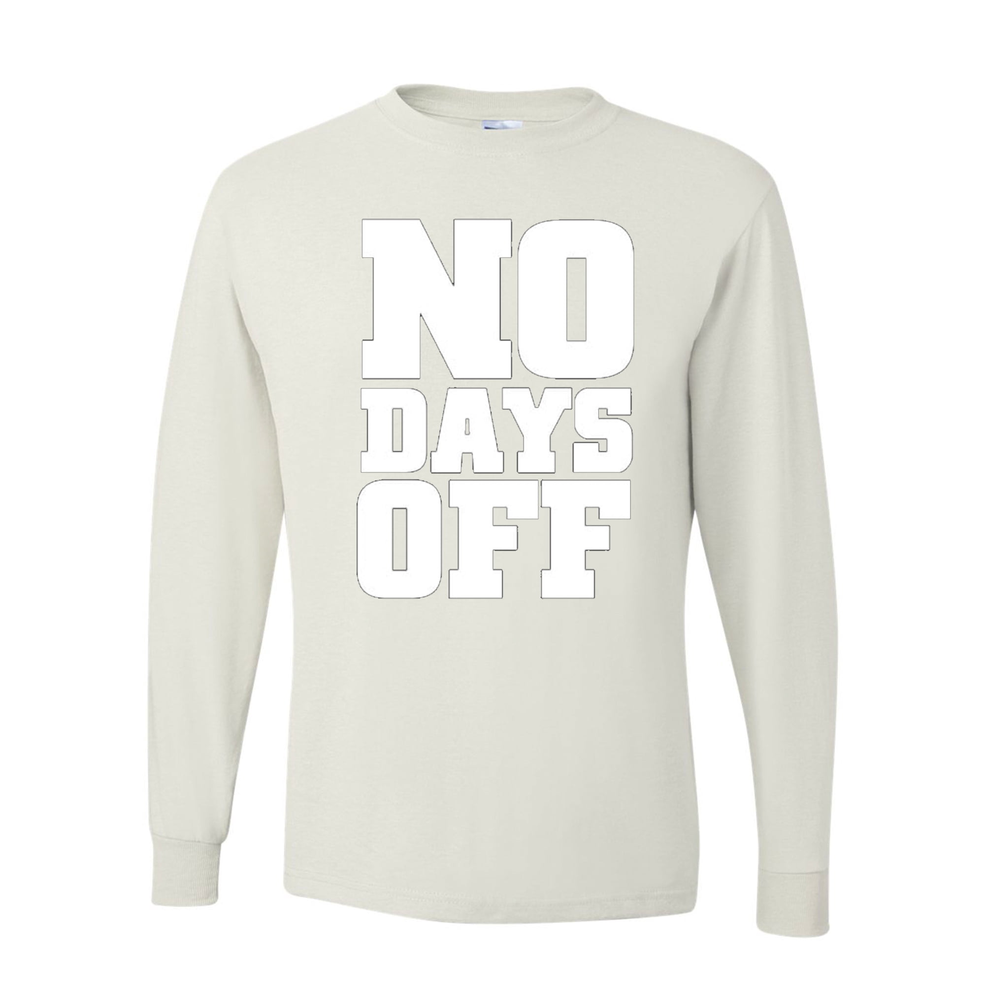 No Days Off Funny Graphic Mens Long Sleeves, White, 2XL - Walmart.com