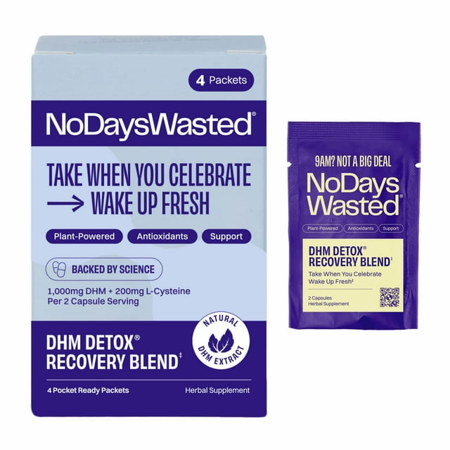 No Days Wasted Detox Recovery Blend, Dihydromyricetin (DHM Supplement ...