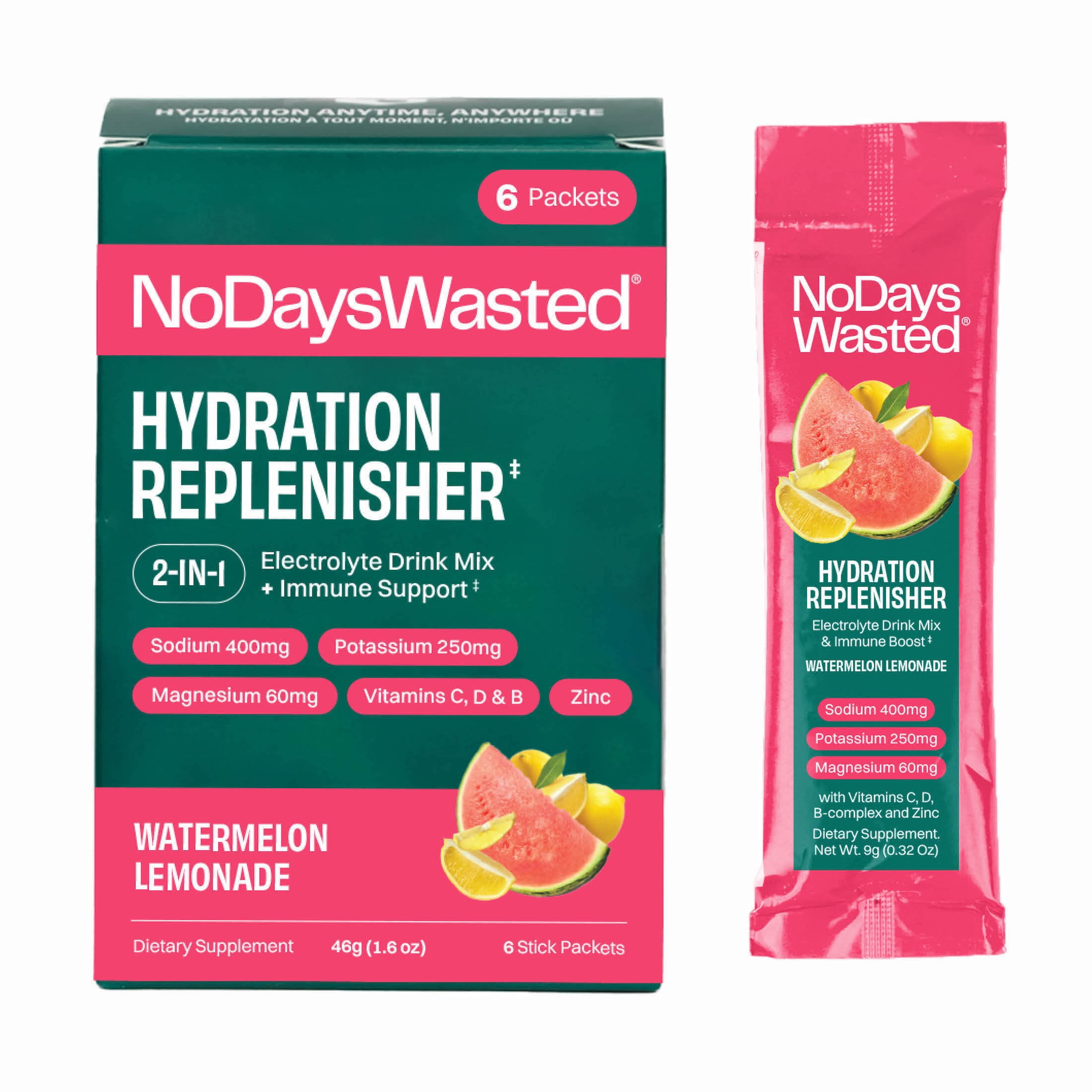 No Days Wasted Hydration Replenisher Electrolyte Replacement ...