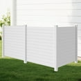 No Dig Air Conditioner Fence PVC Privacy Screen Trash Can Fence ...