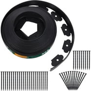 GroundSmart Curb Landscape Edging, 4' Brown Rubber Garden Edging Border ...