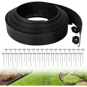 GroundSmart SmartLoc Scallop Landscape Edging, 4' Gray Rubber Garden ...