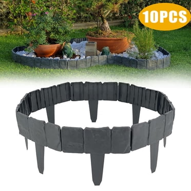 Suncast 10' Interlocking Brick Resin Border Edging, 12 Inch Sections ...