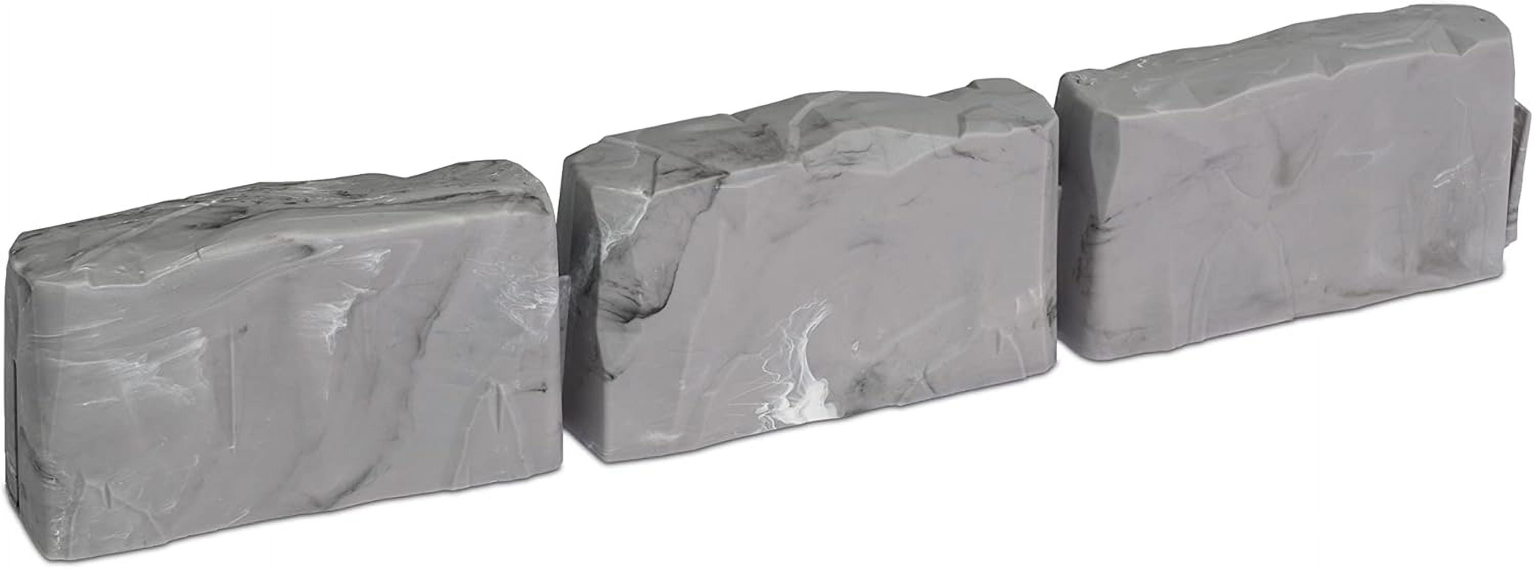 No-Dig Landscape Edging with Anchoring Spikes, Tall Decorative Stone ...