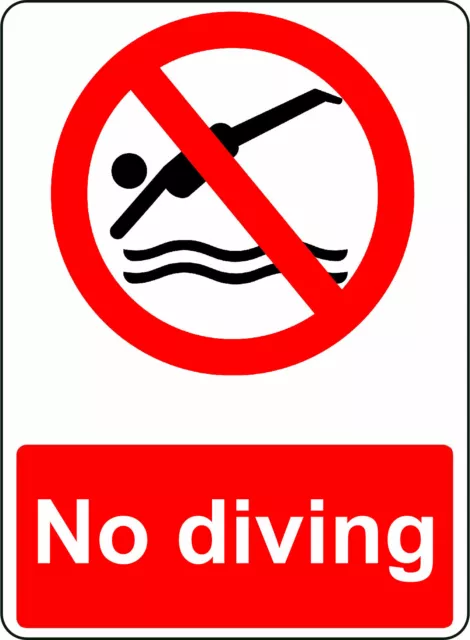 No Diving Osha Decal Safety Sign Sticker Usa Made Phone Decal Water ...