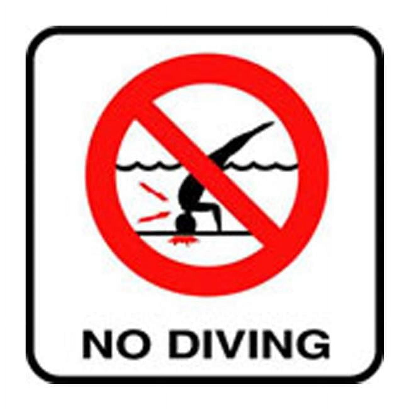 No Diving Pool Safety Sign With Image - Stick-on Vinyl - Walmart.com