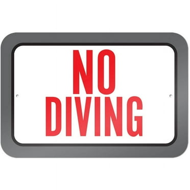 No Diving - Pool Area Sign - Walmart.com