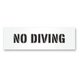 “No Diving” Stencil for Pools, 4 inch Tall Letters, Reusable, 63 mil ...