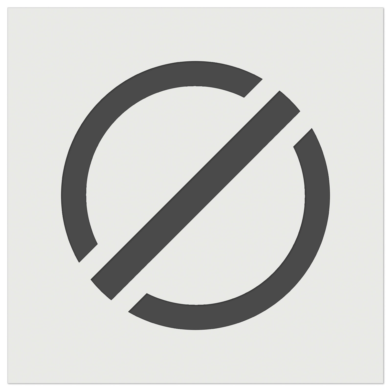 No Do Not Circle Solid DIY Cookie Wall Craft Stencil - 3.5 Inch ...