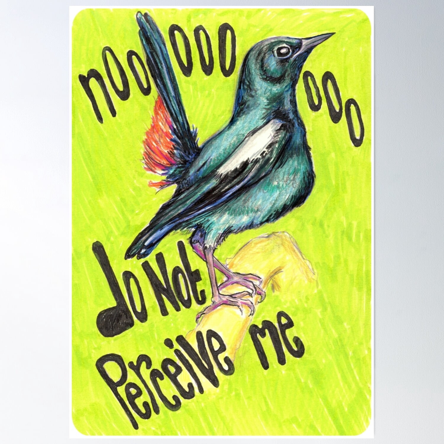 No Do Not Perceive Me Poster Wall Art, Modern Wall Decor, 12x18 ...