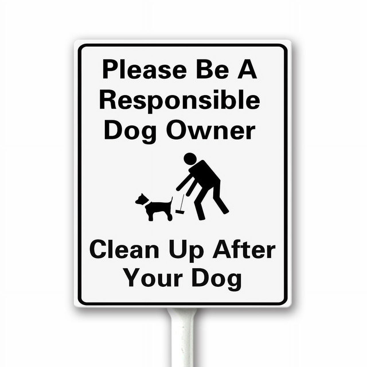 No Dog Poop Sign, Please Be A Responsible Dog Owner Clean Up After Your ...
