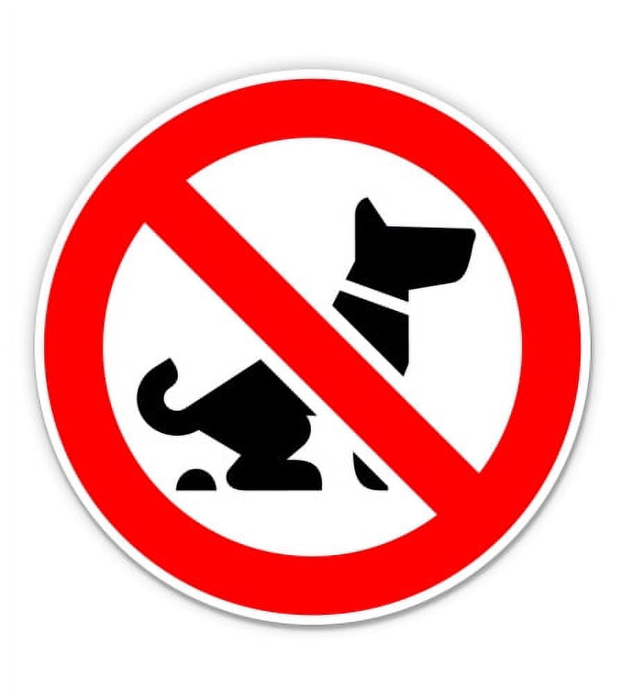 No Dog Waste Yard Sign - 3" Vinyl Sticker - For Car Laptop Water Bottle ...