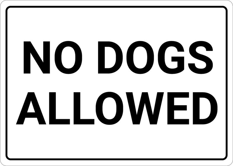No Dogs Allowed Funny Vintage Tin Signs 8 X 12 Inch Wall Art Decor Iron ...