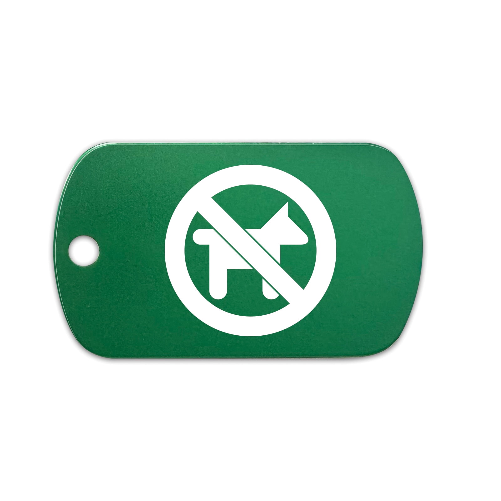 No Dogs Allowed GI Dog Tag Aluminum Keychain pets animals #2 - Green ...