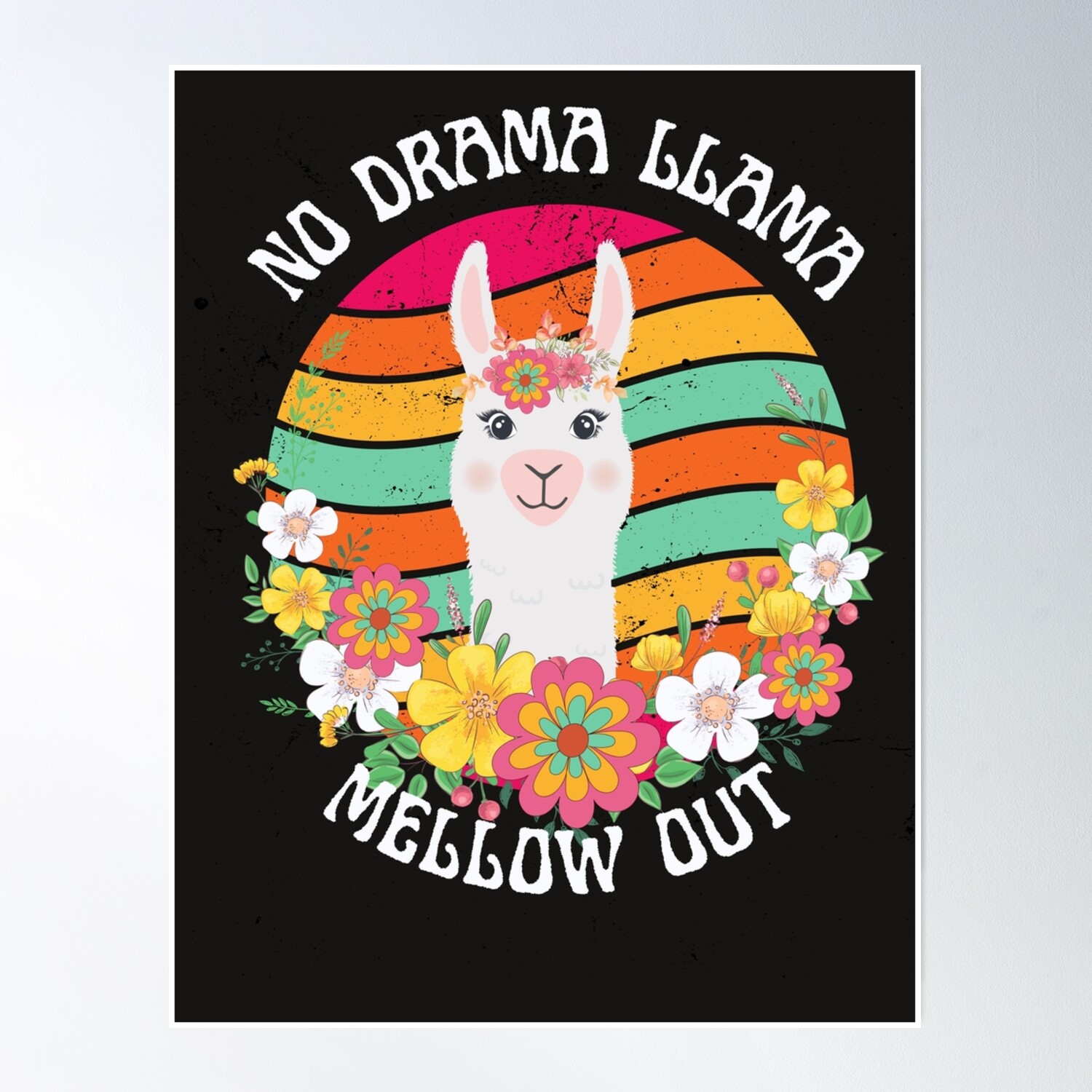 No Drama Llama Poster Wall Art, Modern Wall Decor, 24x36 UNFRAMED ...