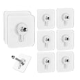 No Drill Adhesive Wall Hooks, Heavy Duty Picture Hangers Without Nails ...