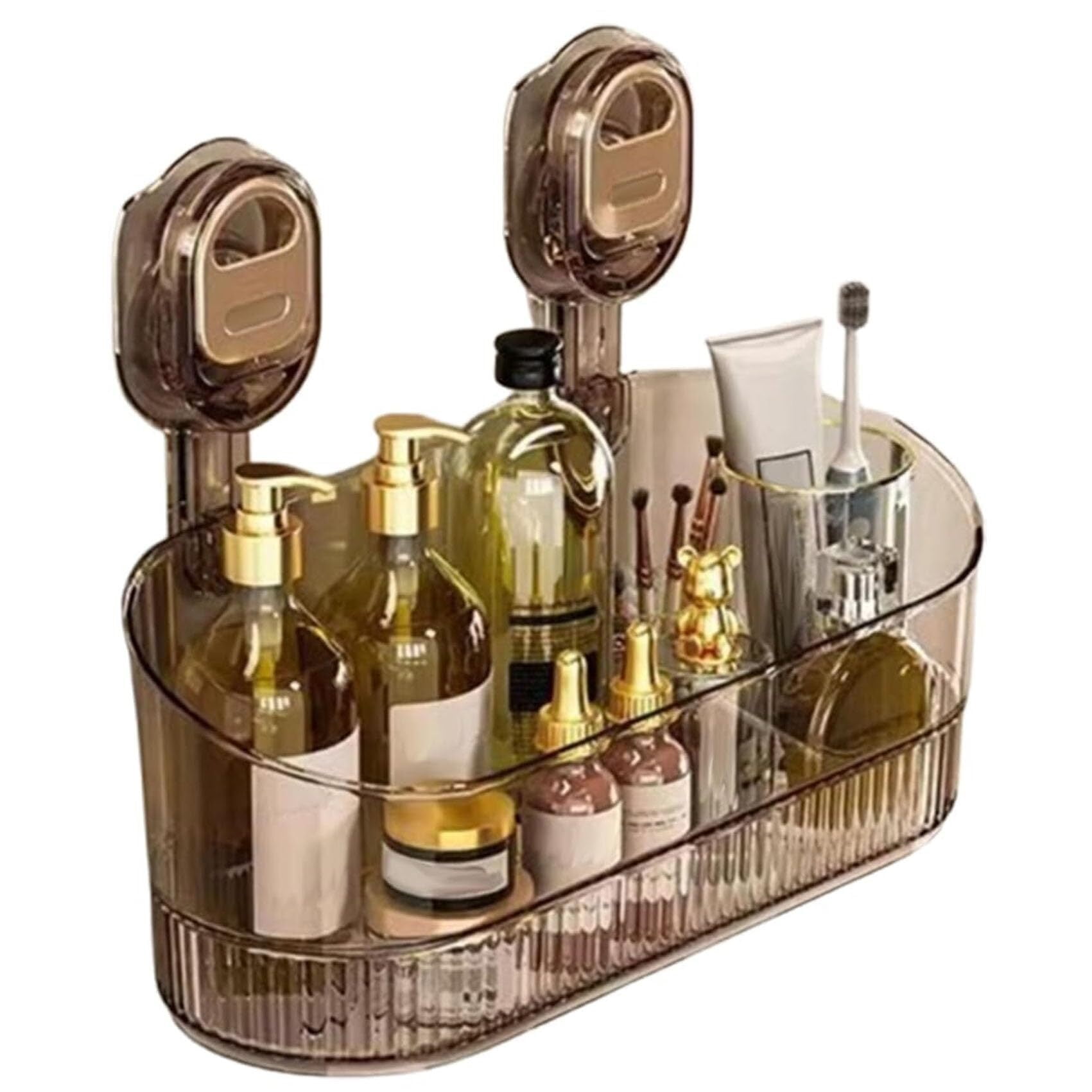 No-Drill Bathroom Suction Storage Box,Corrugated Suction Cup Storage ...