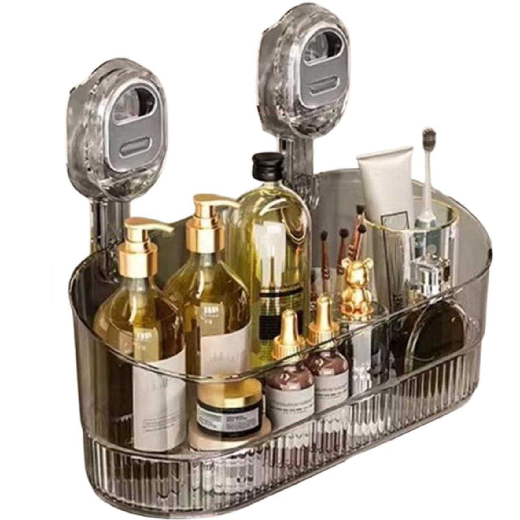 No-Drill Bathroom Suction Storage Box,Corrugated Suction Cup Storage ...