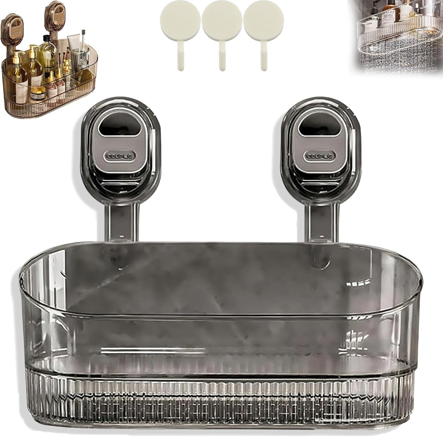 No-Drill Bathroom Suction Storage Box – Heavy Duty & Extra Sturdy, High ...