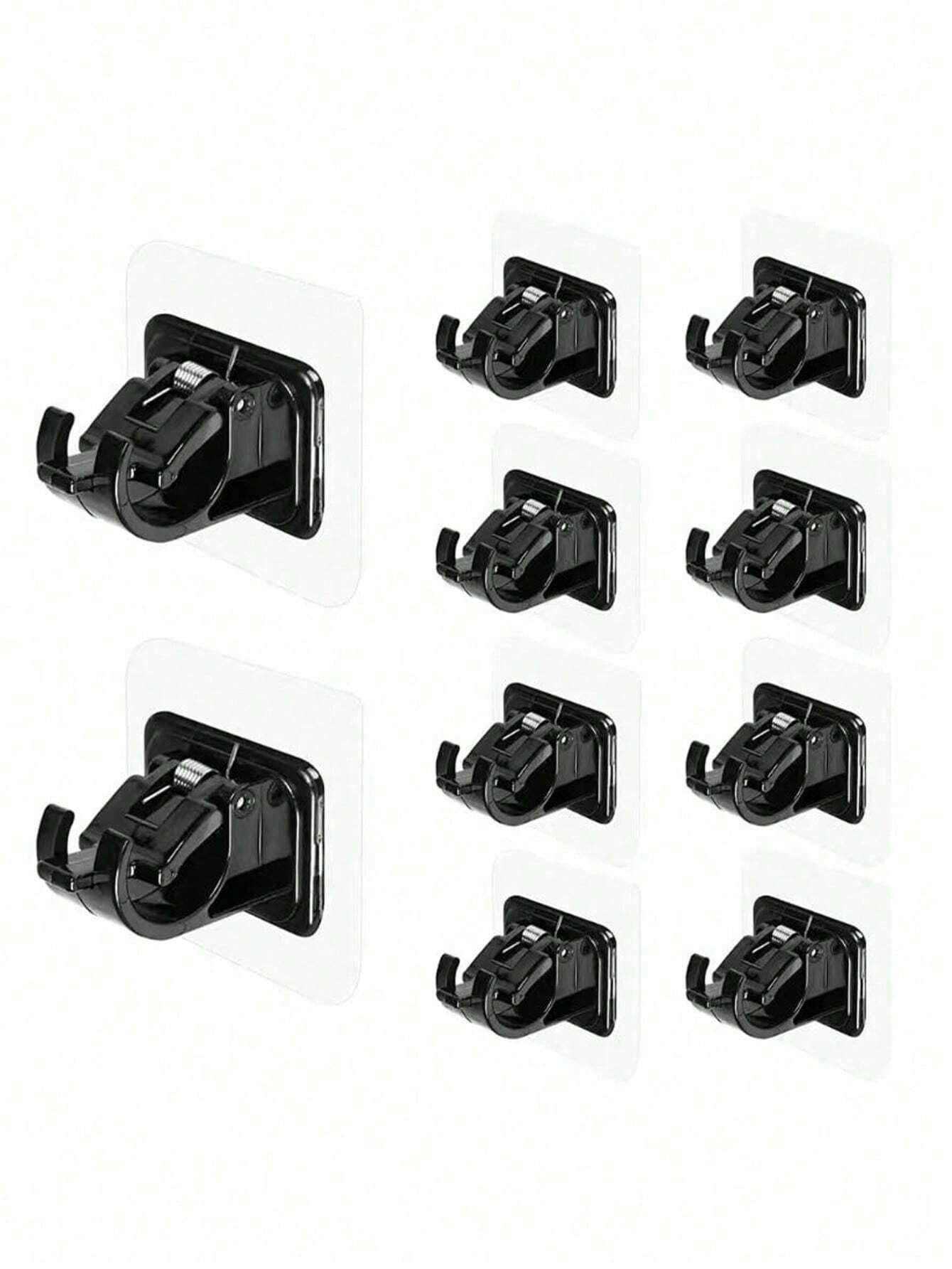 No Drill Curtain Rod Brackets (6pcs), Strong Adhesive Mounting for ...
